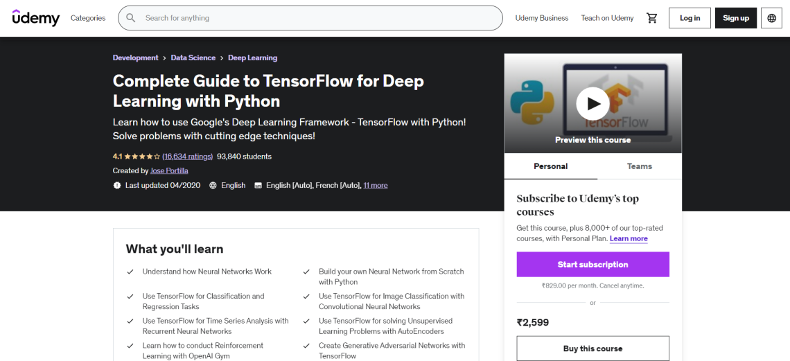 10 TensorFlow Courses to Get Started with AI & Machine Learning - The Fordham Ram