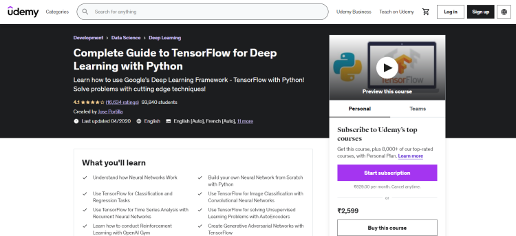 10 TensorFlow Courses to Get Started with AI & Machine Learning - The ...