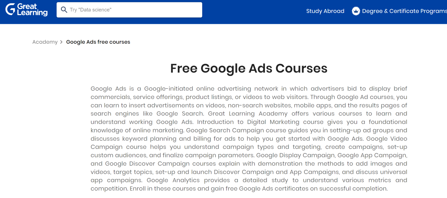 Top 10 Google Ads Online Courses for Beginners (Free and Paid) - The ...