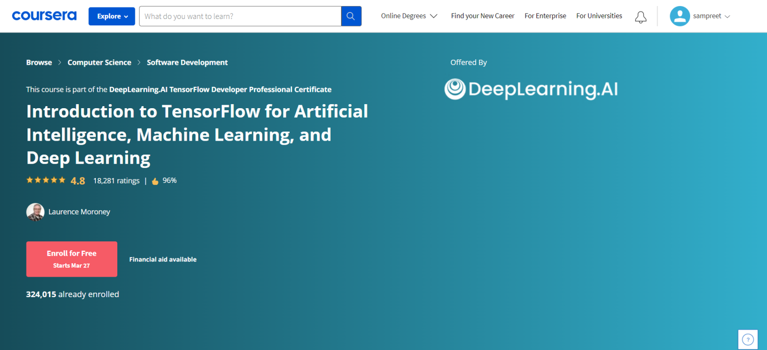 10 TensorFlow Courses to Get Started with AI & Machine Learning - The Fordham Ram