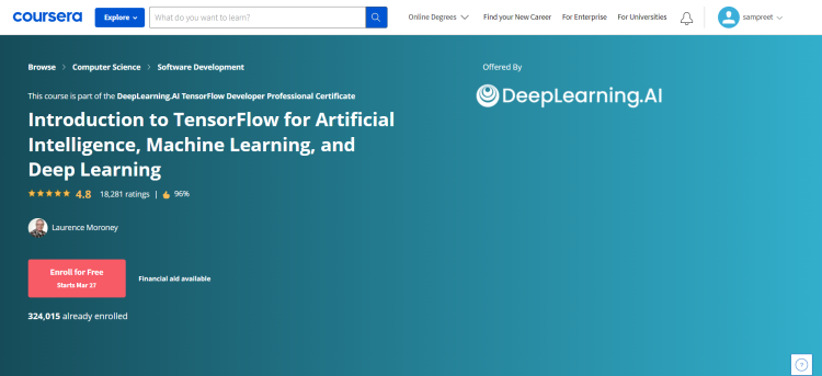 10 TensorFlow Courses to Get Started with AI & Machine Learning - The Fordham Ram