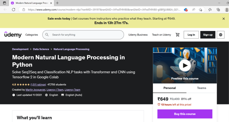 Top 10 FREE Online NLP Courses & Classes to Enroll - The Fordham Ram