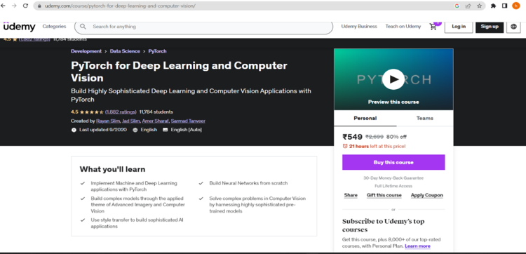Learn Pytorch With These 10 Best Online Courses 2025 - The Fordham Ram