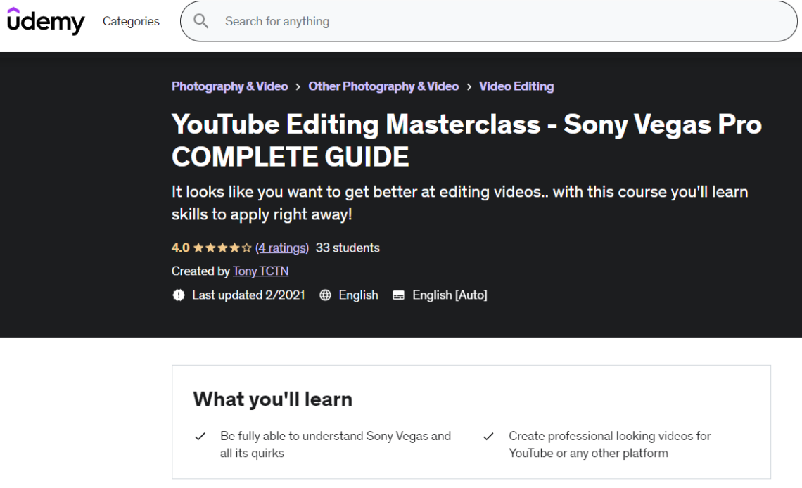 10 Best Online Sony Vegas Courses & Certificates 2025 - The Fordham Ram